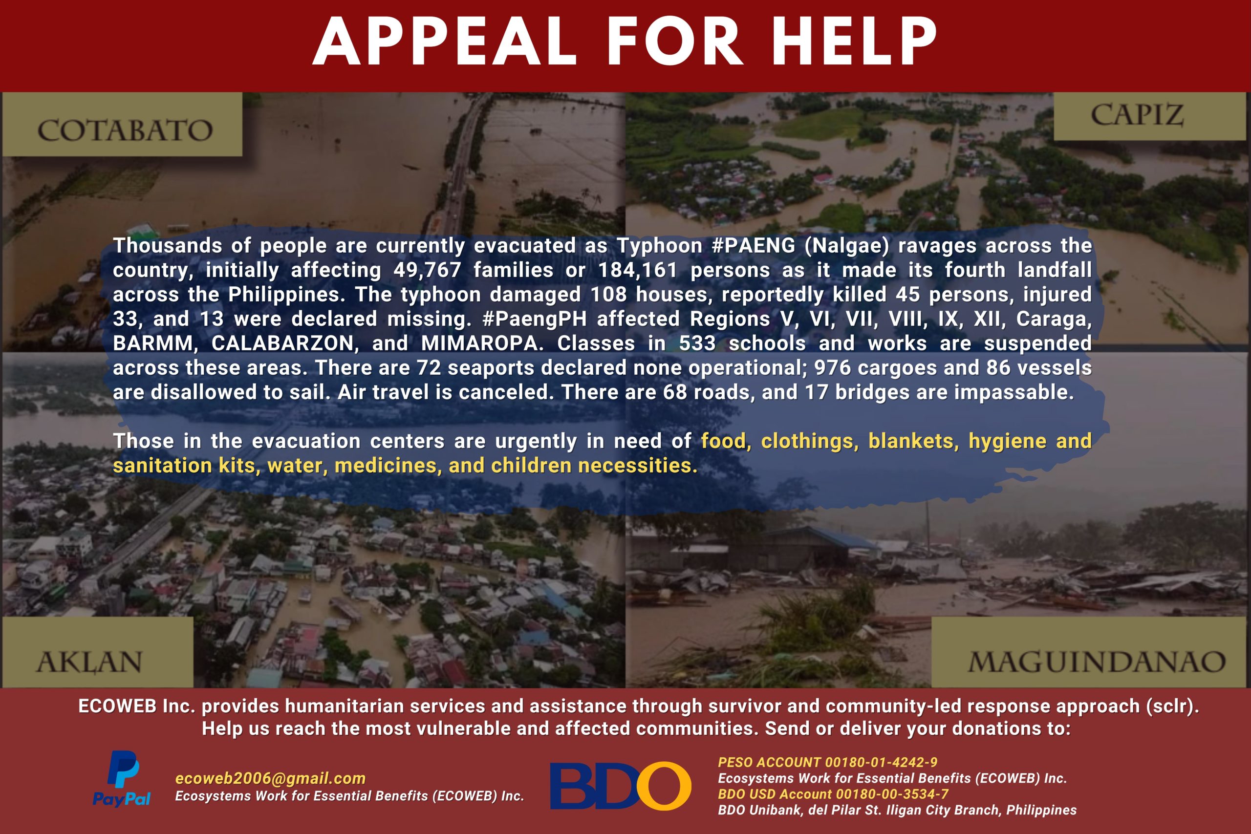 Donation Page - ECOWEB